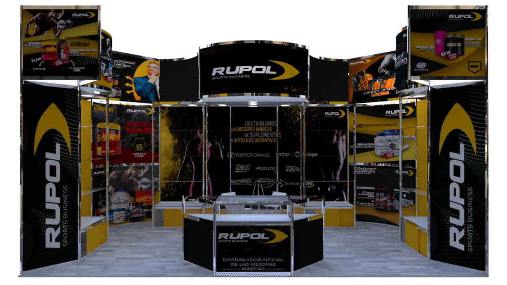 Stand Sistema Aluminio 10 (6X3) – Stands en venta y renta.